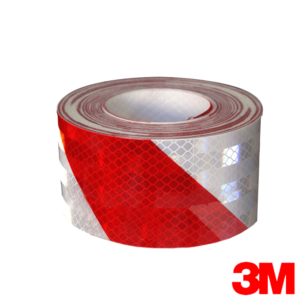 Cinta 3M Reflectiva Cebrada Blanca / Roja - Paimun Industrial SA