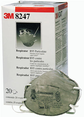 Mascarilla descartable 3M 8247 R95 Vapores Organicos - Paimun Industrial SA
